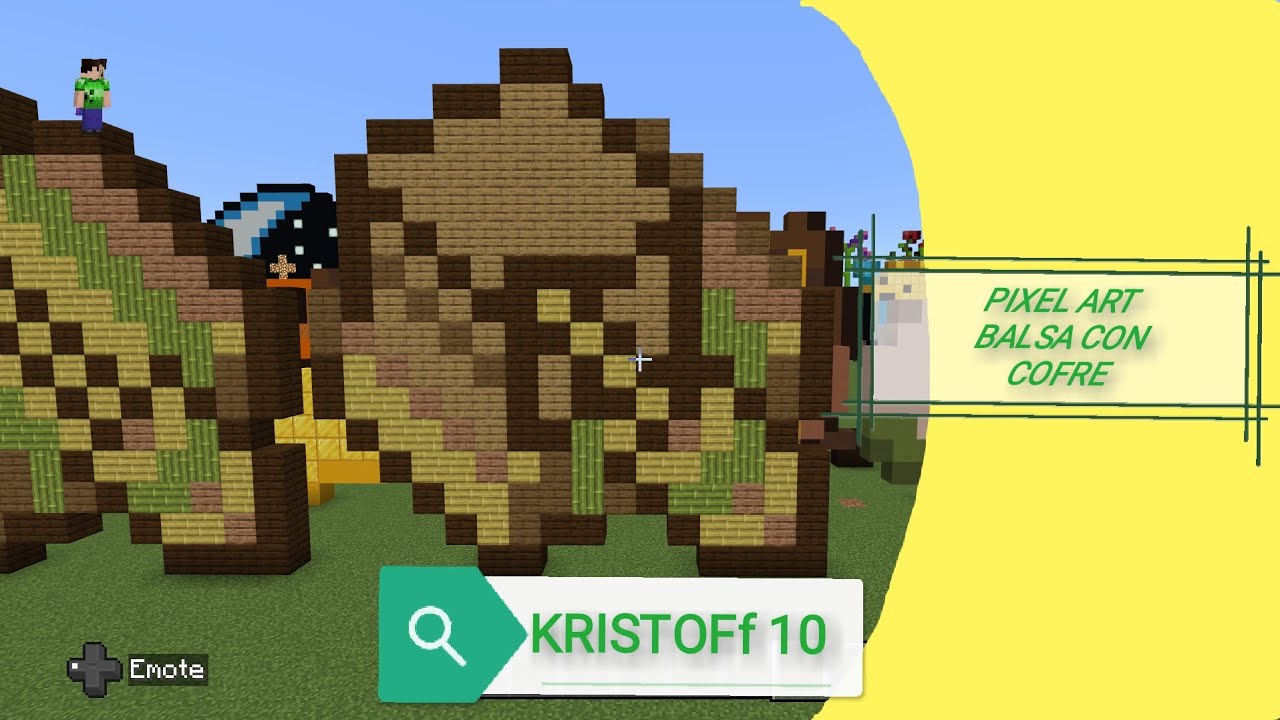 PIXEL ART DE BALSA DE BAMBÚ CON COFRE DE MINECRAFT 🛶🎋🧰 - YouTube