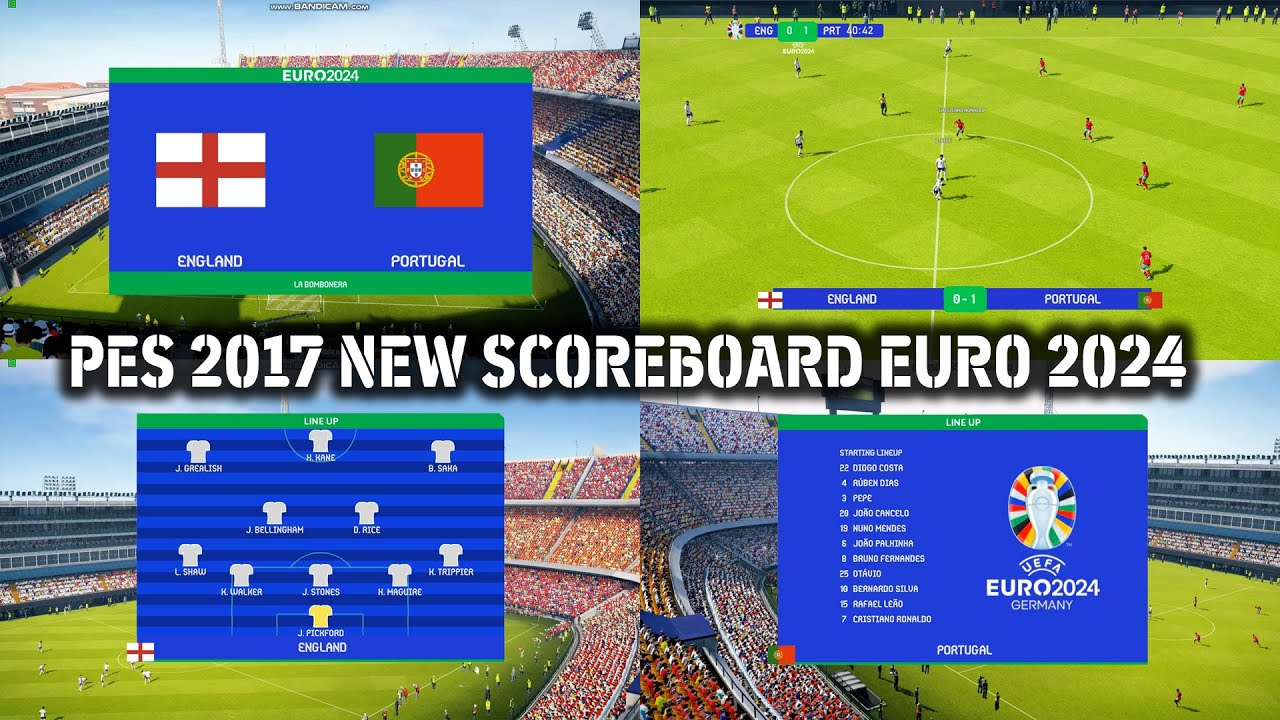 PES 2017 NEW SCOREBOARD EURO 2024 - YouTube