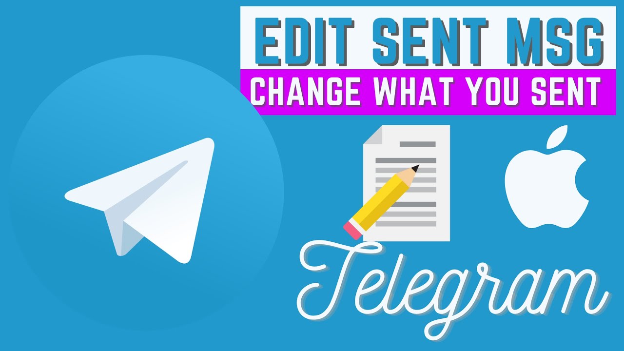 How to edit a sent message on telegram messenger iPhone - YouTube