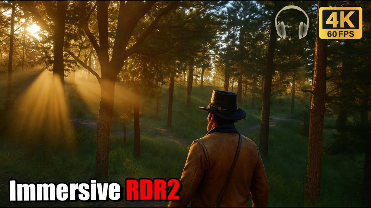 Immersive RDR2 | Walk through the beautiful Dakota River forest - YouTube