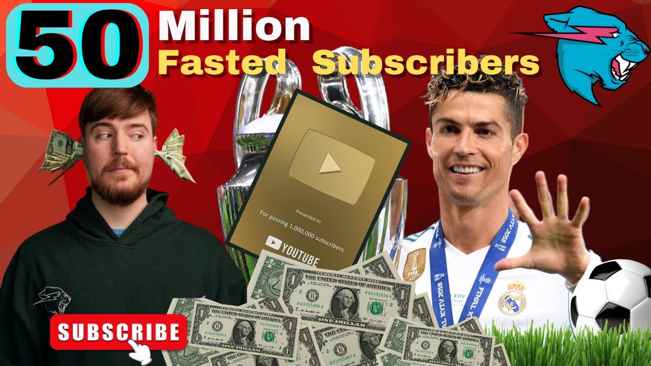 The Fastest YouTube Channels to Hit 50 Million Subscribers Top 40 List ...