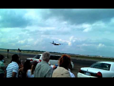 Blue Angel's C130 pass Quonset Airshow 2011