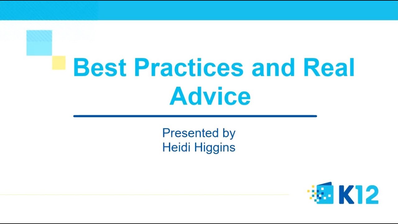Best Practices and Real Advice - YouTube