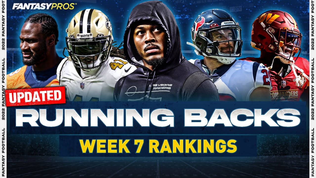 Week 7 Rankings: Running Backs (2022 Fantasy Football) - YouTube
