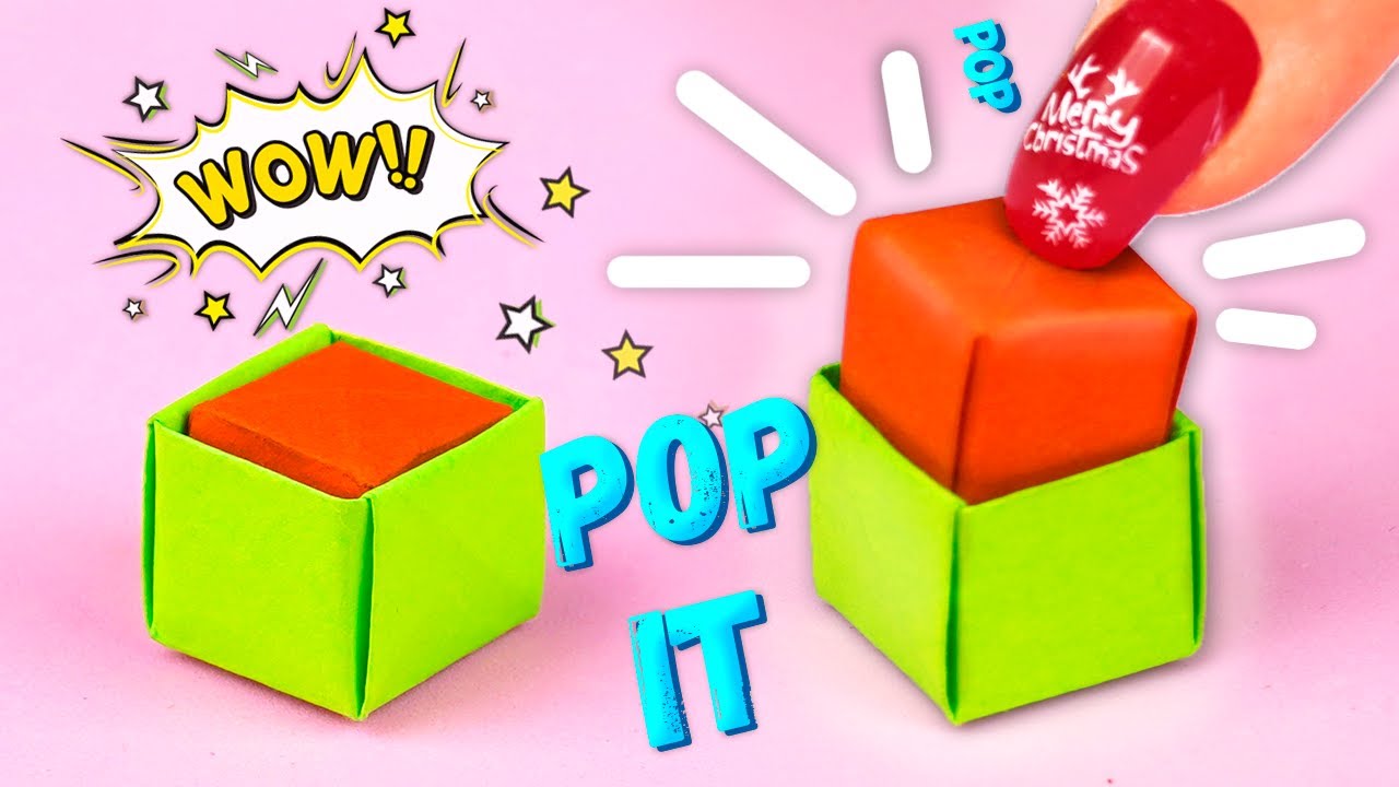 How to make paper Pop It paper origami crafts fidget toy DIY - YouTube