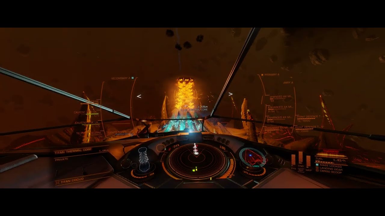 Elite Dangerous, second bombing run on Thargoid titan Cocijo - YouTube