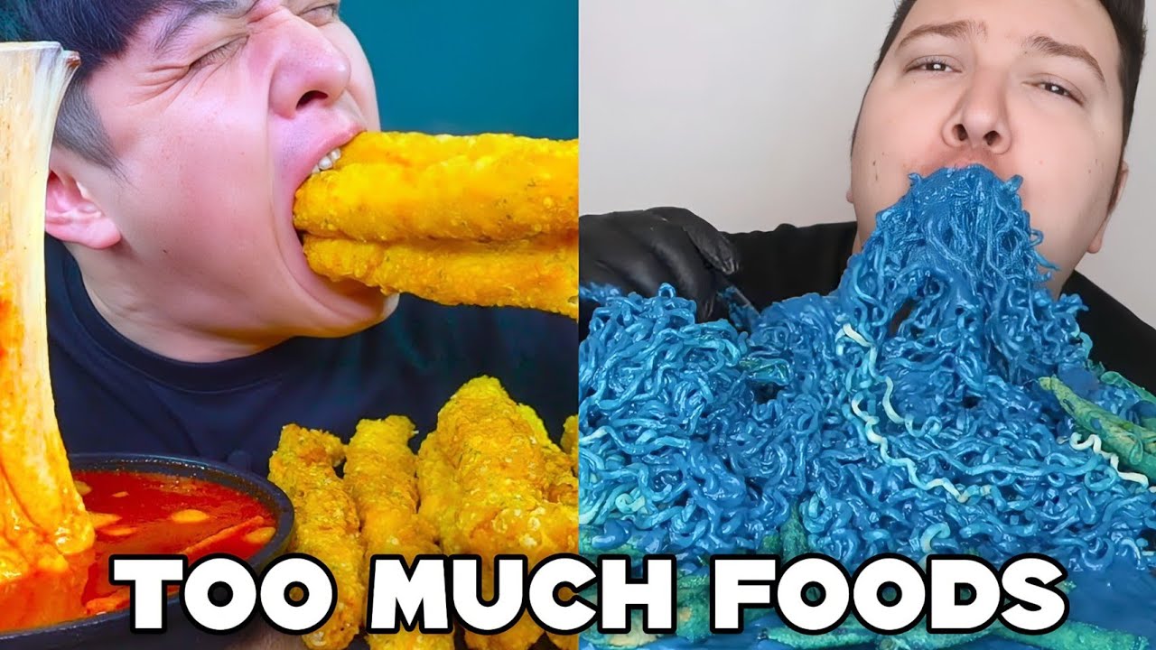 MUKBANGERS Eating Too Much Food in One Sitting!! ( ASMR ) - YouTube