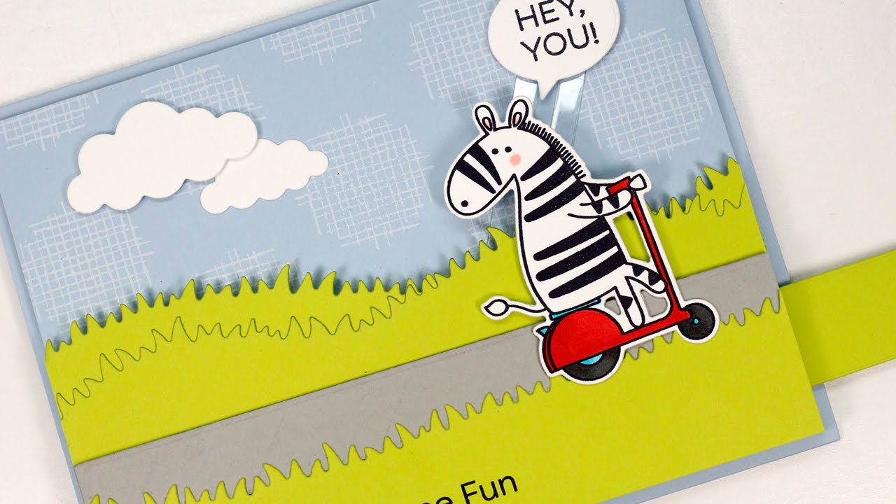 Creating a Zippy Zebras Slider Card - YouTube