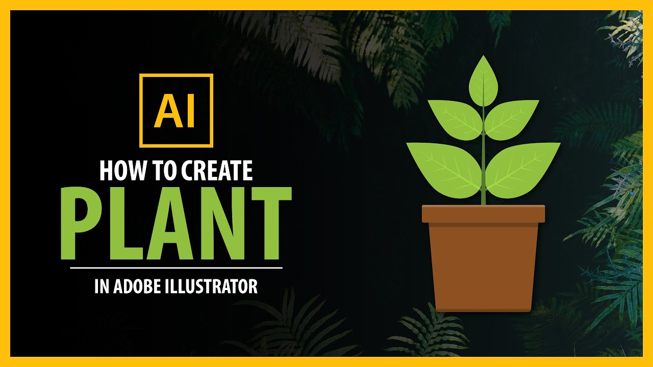 How to Create a Plant in Adobe Illustrator - Vector Tutorial - YouTube