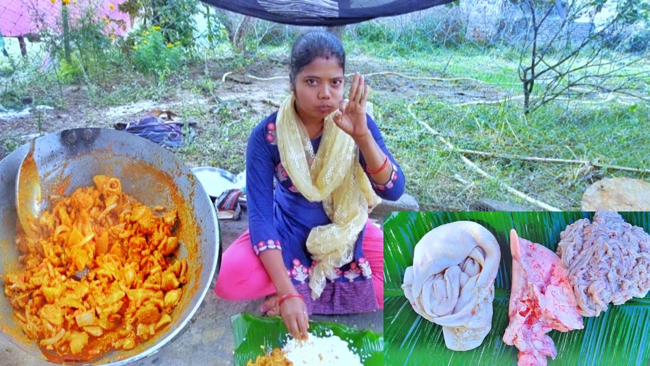 goat boti curry||goat lungs recipe||goat liver ||goat parts cooking ...
