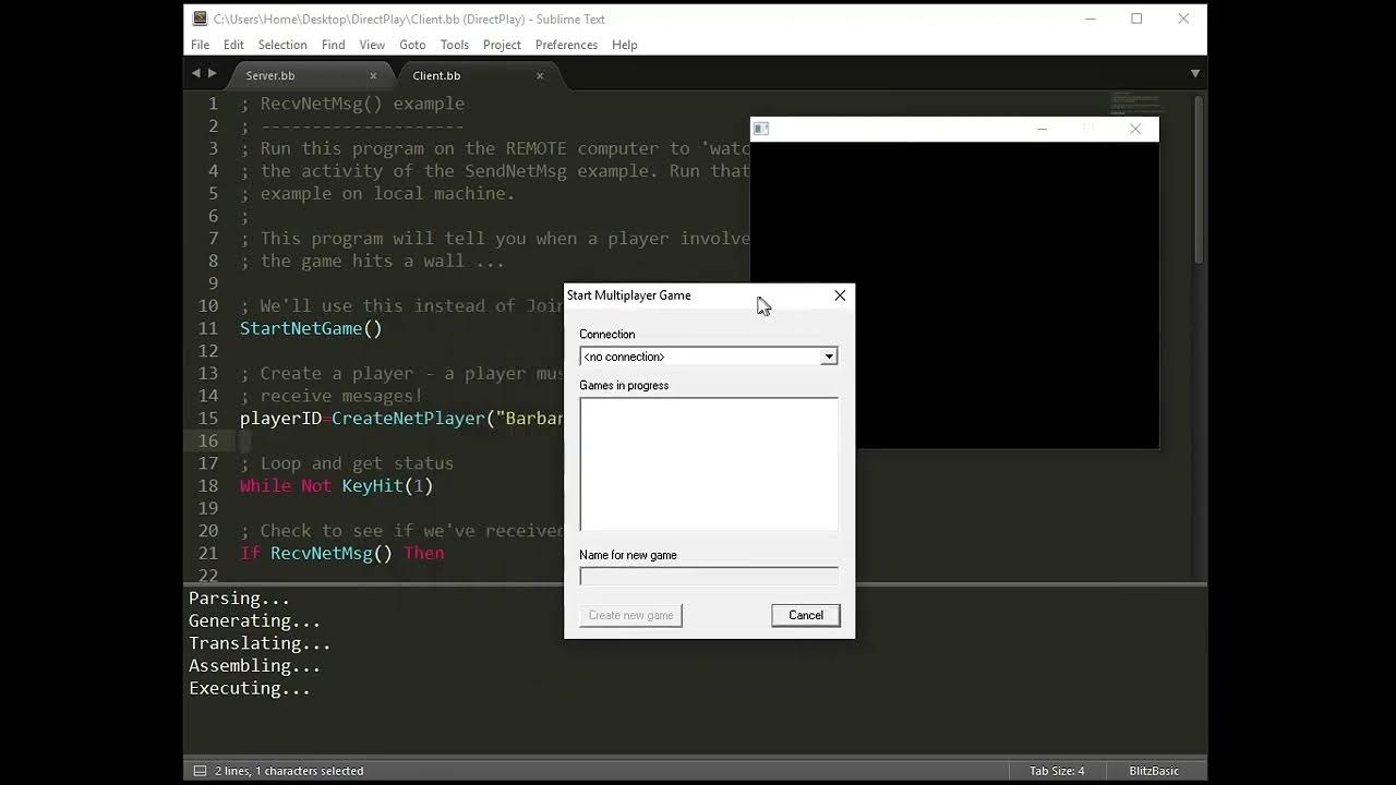 DirectPlay Multiplayer Example - Blitz3D - YouTube