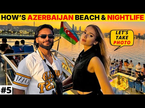 Exploring Beaches & Nightlife of Baku Azerbaijan🇦🇿