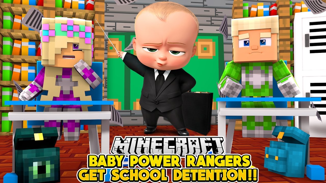 Minecraft BOSS BABY GIVES BABY POWER RANGERS DETENTION!!!- Baby Leah ...