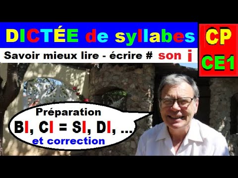 Dictée en français et correction pour CP CE1 # : Syllabes en /i/ - YouTube