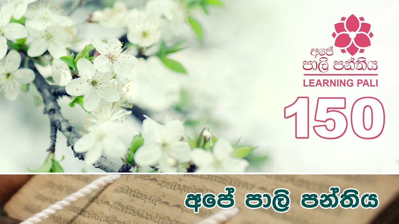 Learning Pali language 150 | අපේ පාලි පන්තිය 150 | Shraddha TV - YouTube