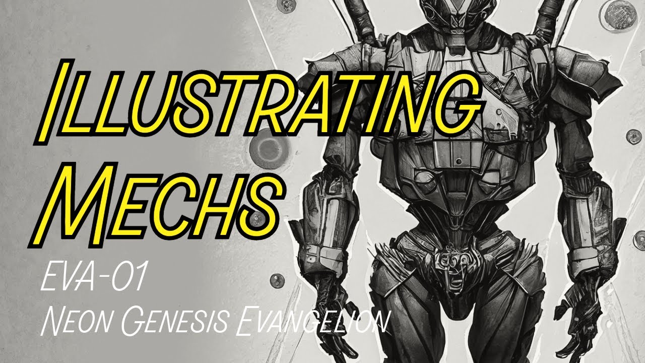 Illustrating Evangelion Mech - Quick Pencil Sketch of EVA-01 # ...
