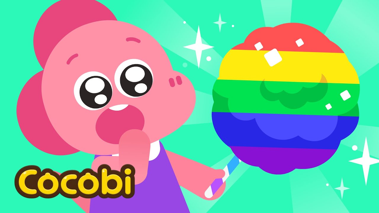 Let's Make Rainbow Cotton Candy | Songs For Kids | Cocobi - YouTube