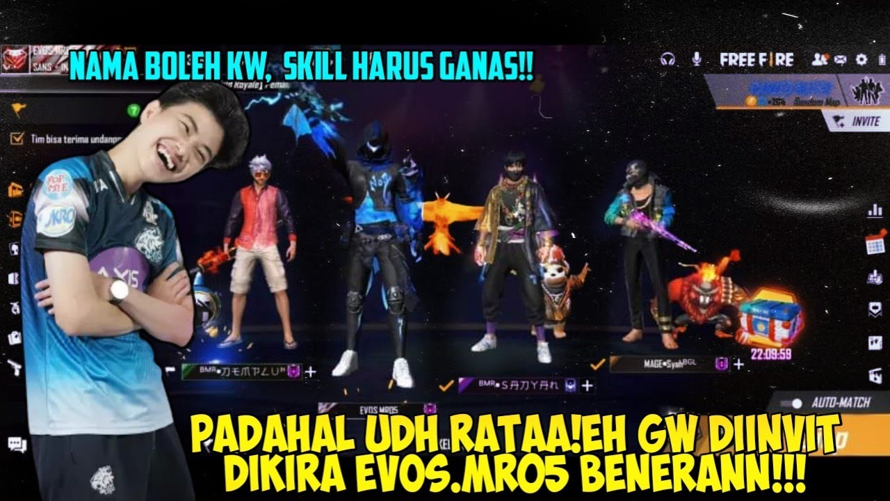 SOLO SQUAD!!DIKIRAA EVOS.MR05!!RATA BOOYAHH KENA MENTALL DLUANN? FREE ...