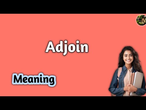 Adjoin meaning - YouTube