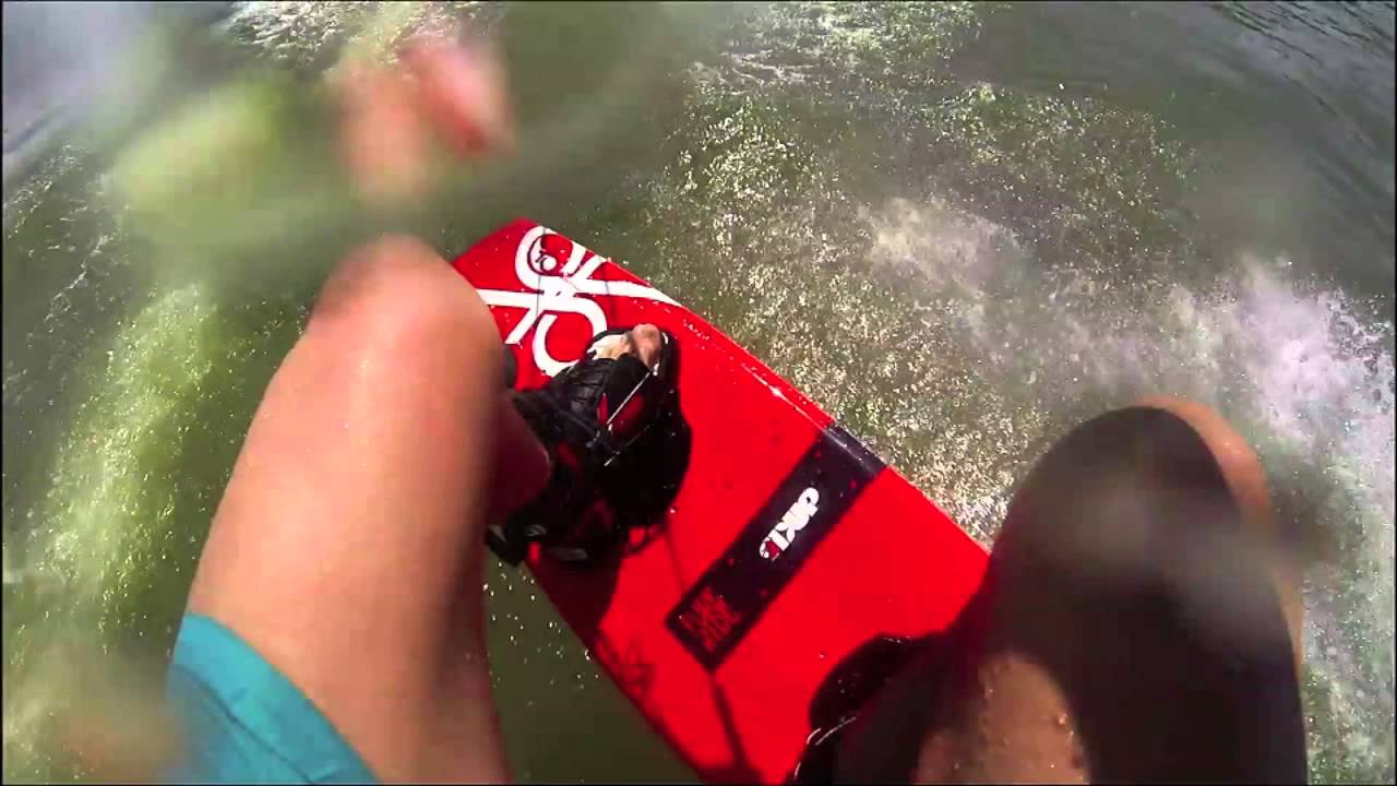 Wakeboard crash caught on gopro - YouTube