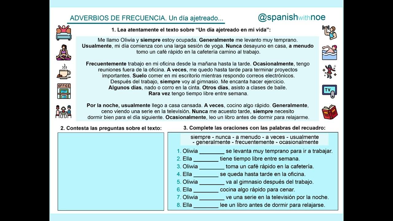 Adverbios de Frecuencia en Español: ¡Domina el Tiempo! (A1/A2 ...