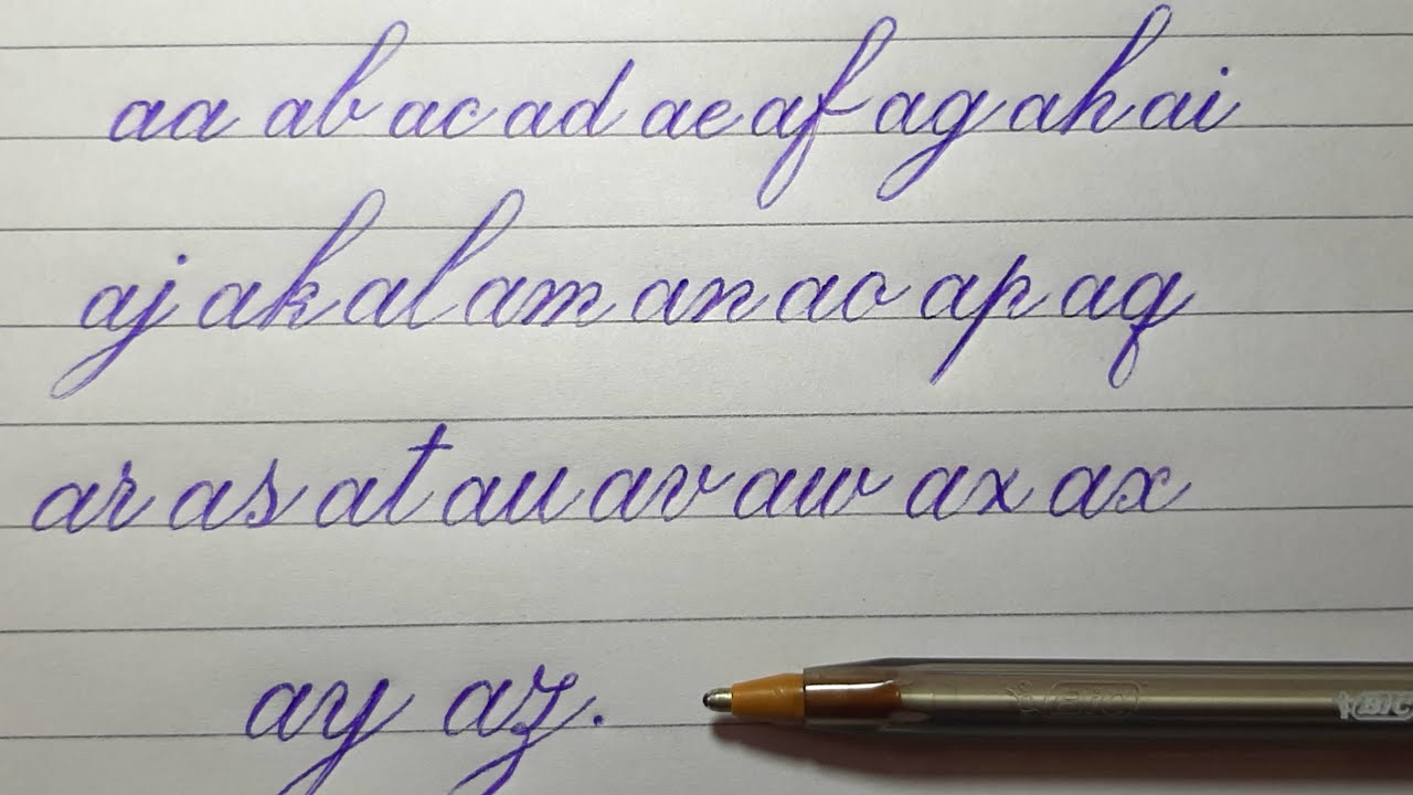 How to join letters a to a-z. Beautiful calligraphy handwriting with ...