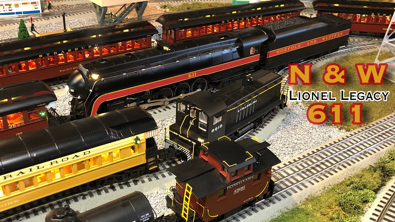 O Scale Strasburg Railroad! - N&W 611 & MTH Strasburg Passenger Cars ...
