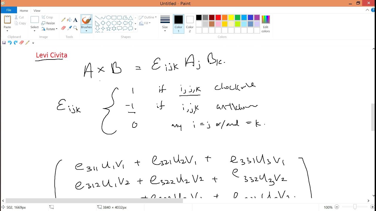 l1v9 Defintiions on Kronecker delta and Levi Civita or the permutation ...