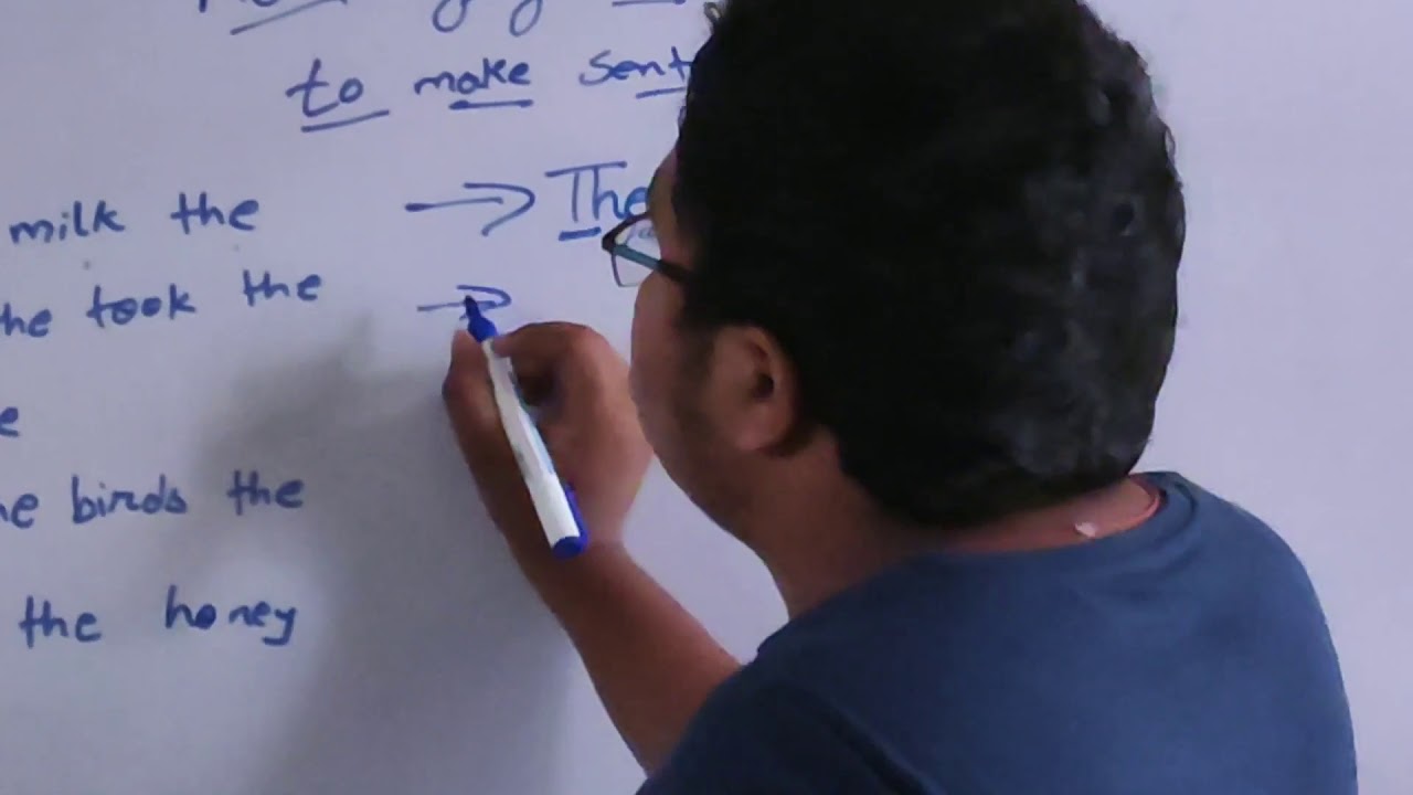 Rearranging the words to make sentence - YouTube