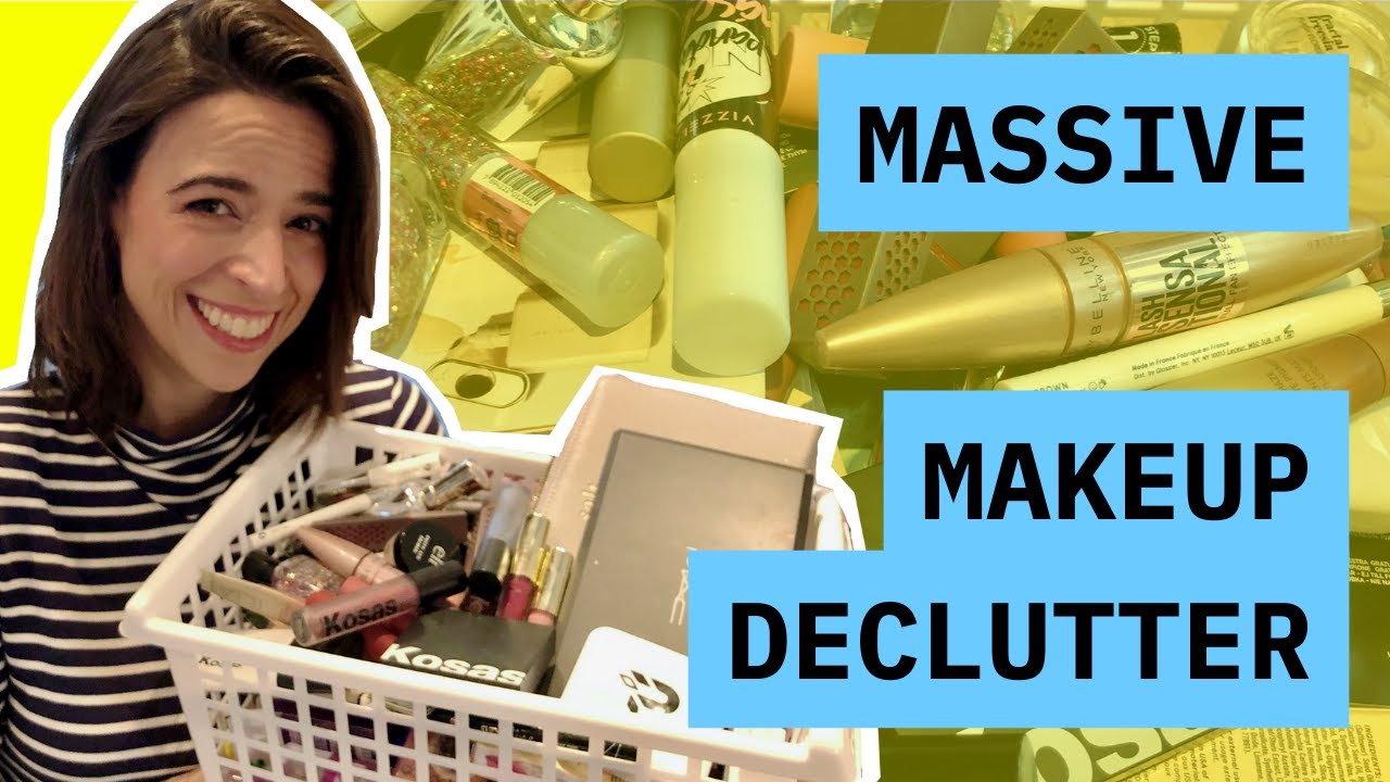 Fall Makeup Declutter: Realistic Makeup Collection - YouTube