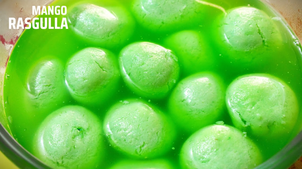 Green Mango Rasgulla Recipe - Kacha Aam er Rosogolla - How to Make ...
