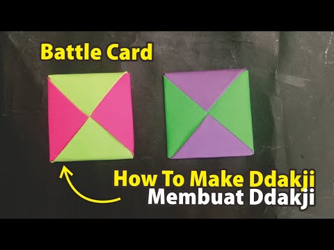 Cara Membuat Ddakji ( How To Make Ddakji Battle Card ) dari kertas ...