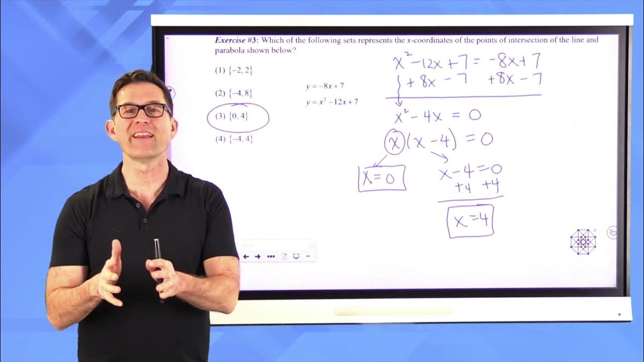 N-Gen Math Algebra I.Unit 8.Lesson 11.Solving Linear-Quadratic Systems ...