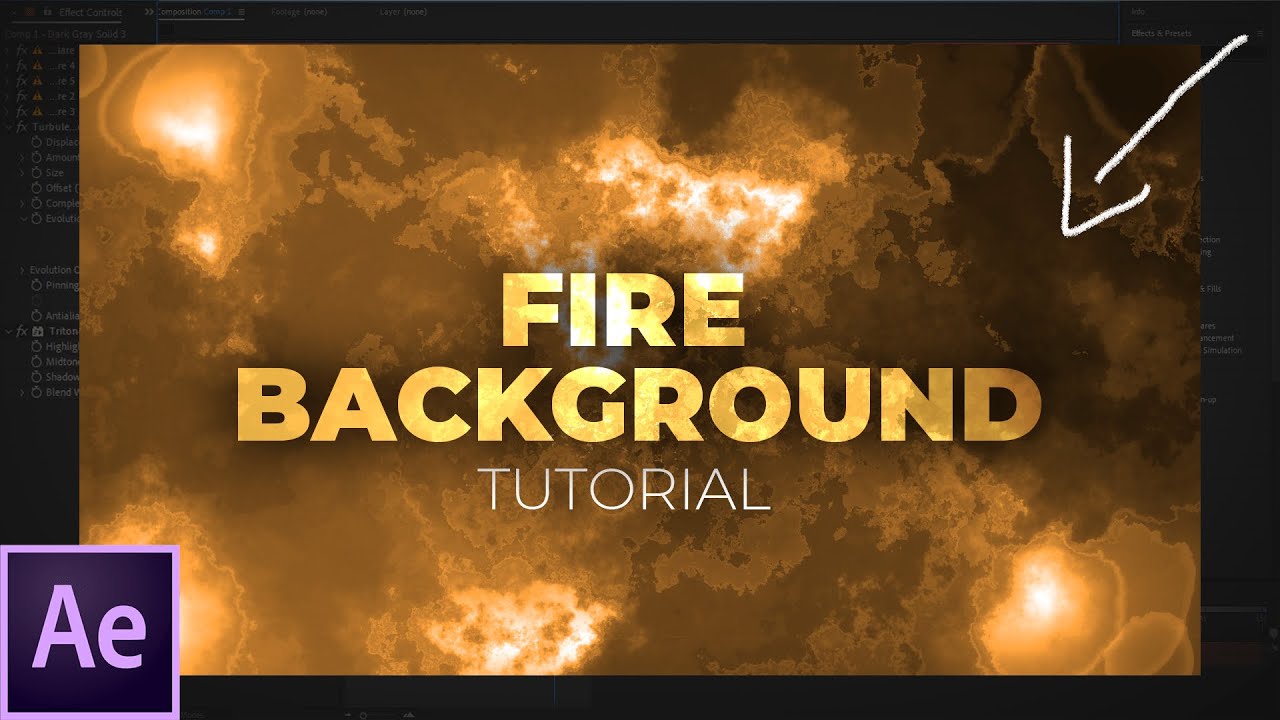 Create a FIRE BACKGROUND VIDEO in After Effects | Tutorial - YouTube
