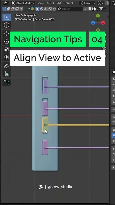 Blender Navigation Tip 04 :Align View to Active - YouTube