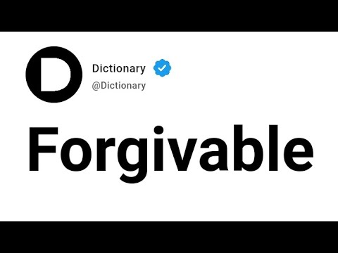 Forgivable Meaning In English - YouTube