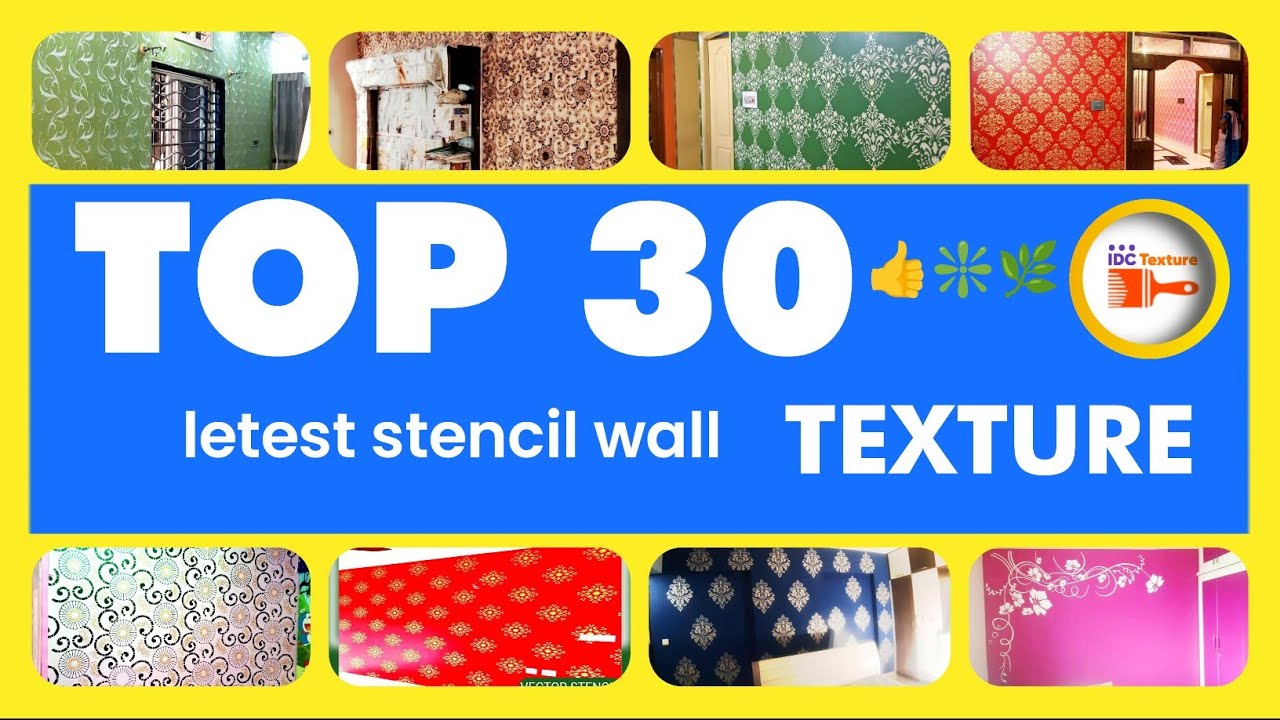 letest wall Texture Design for bedroom | wall stencil colour ...