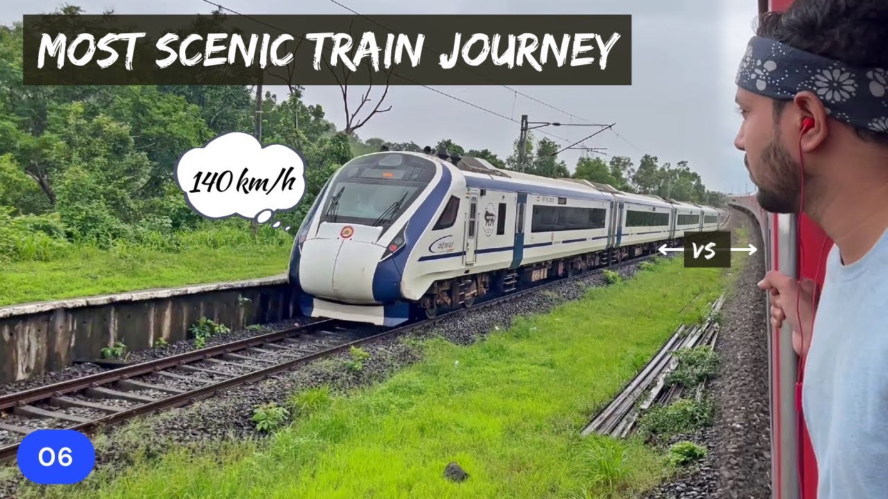 Vande Bharat vs superfast express | Goa to Trivandrum via Konkan ...