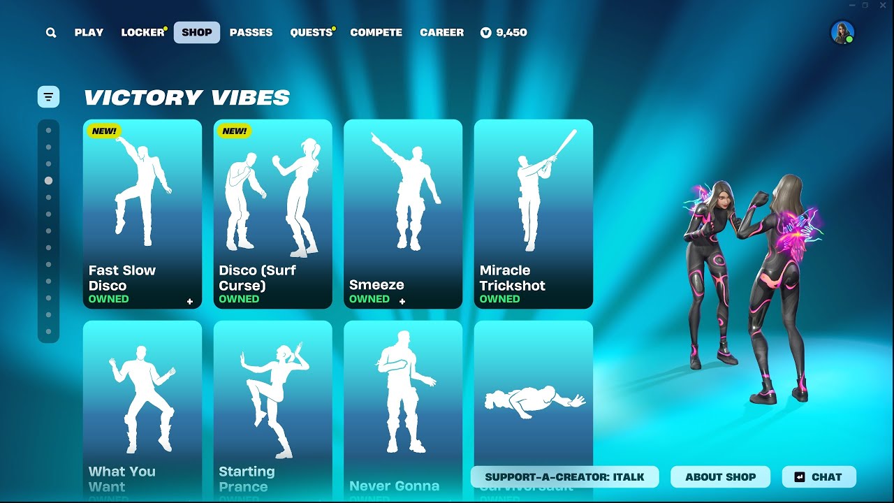 *NEW* FAST SLOW DISCO + DISCO (SURF CURSE) FORTNITE EMOTES! - YouTube
