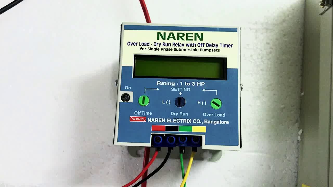 Naren Overload Dry Run Relay with OFF Delay Timer for Single Phase Sub ...