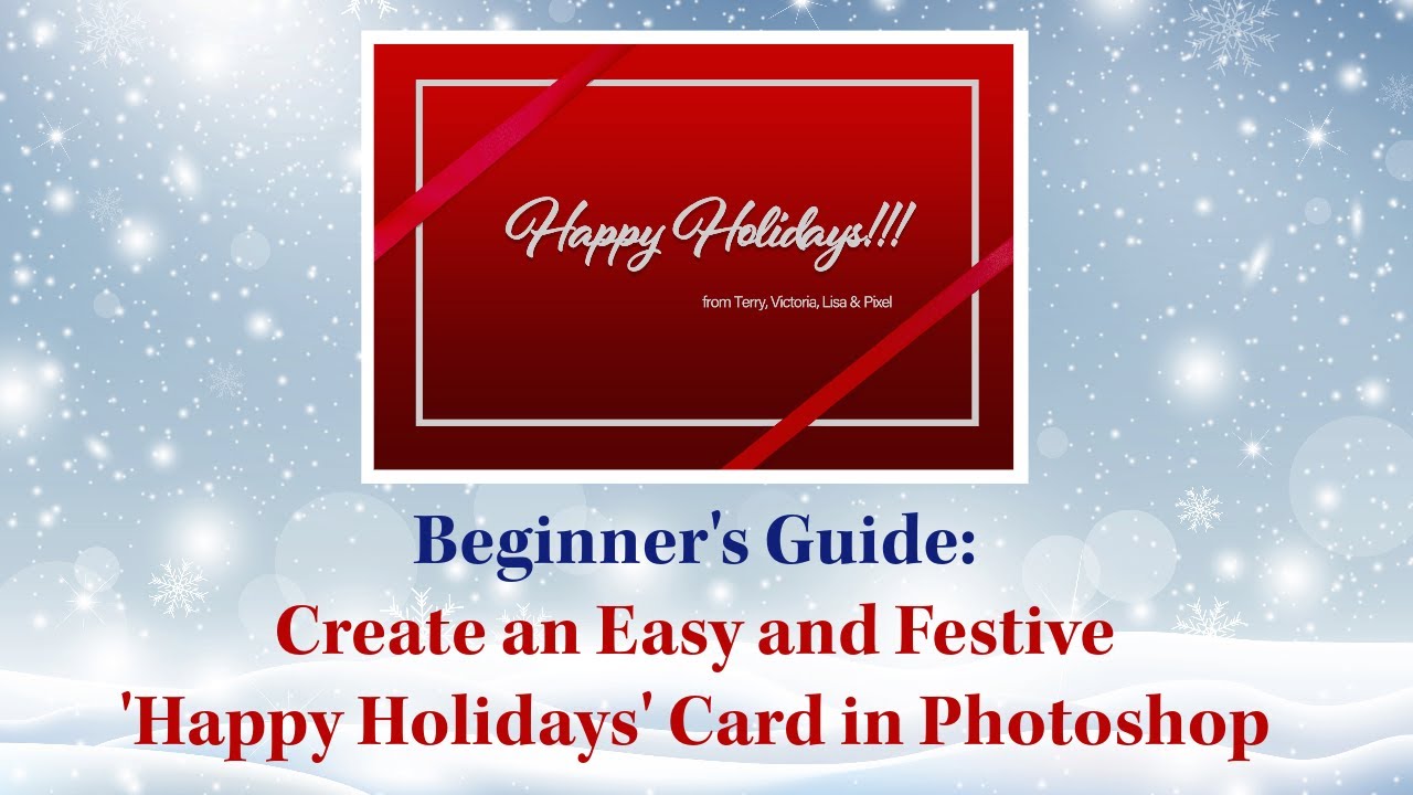 Create Festive Happy Holidays Card in Photoshop - YouTube