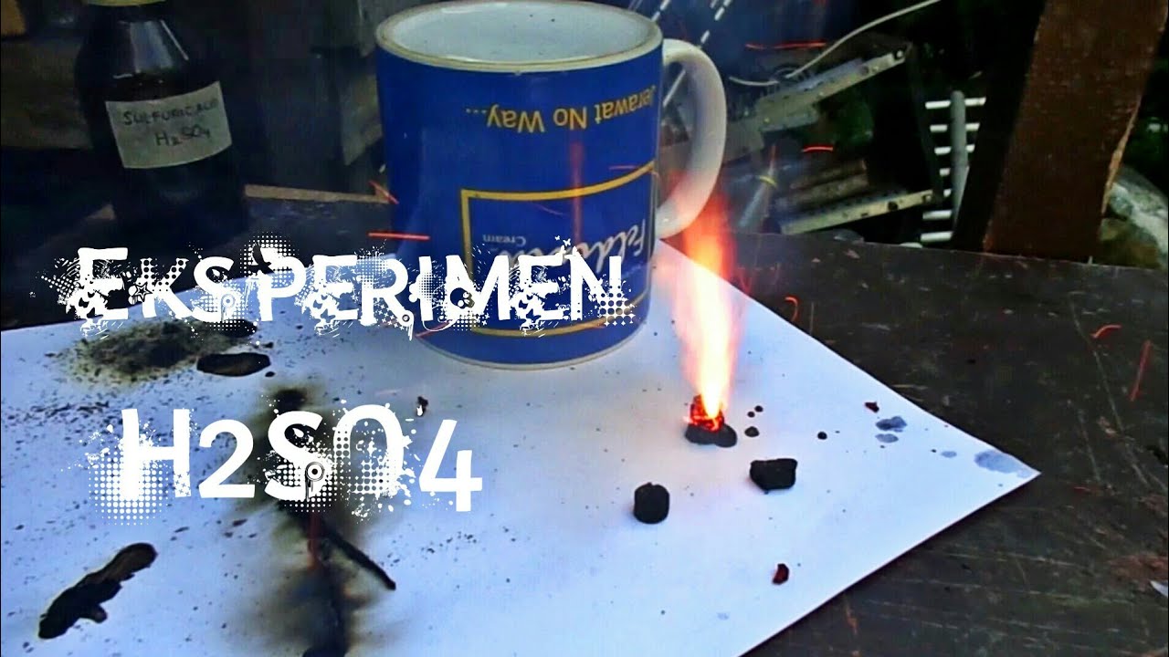 Eksperimen Reaksi Asam sulfat H2SO4 - YouTube