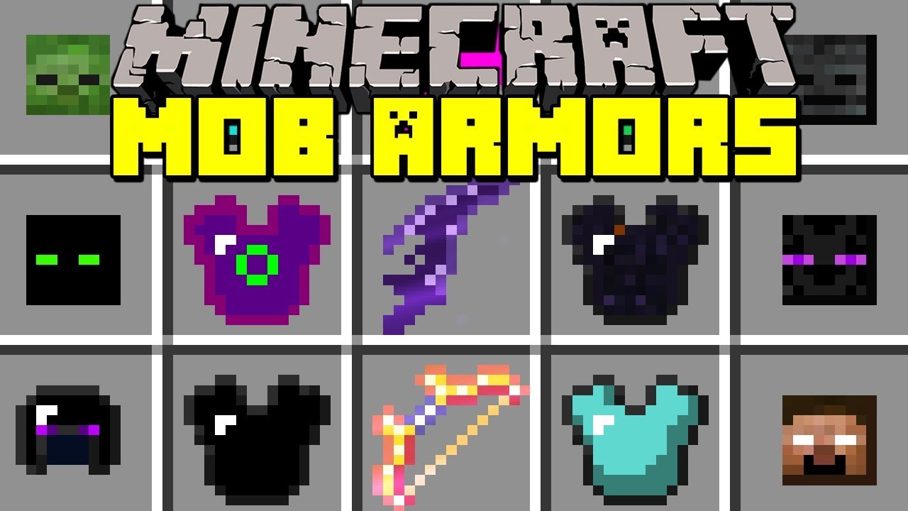 Minecraft MOB ARMOR MOD! l WEAR ARMOR TO BECOME ANY MOB! l Modded Mini ...