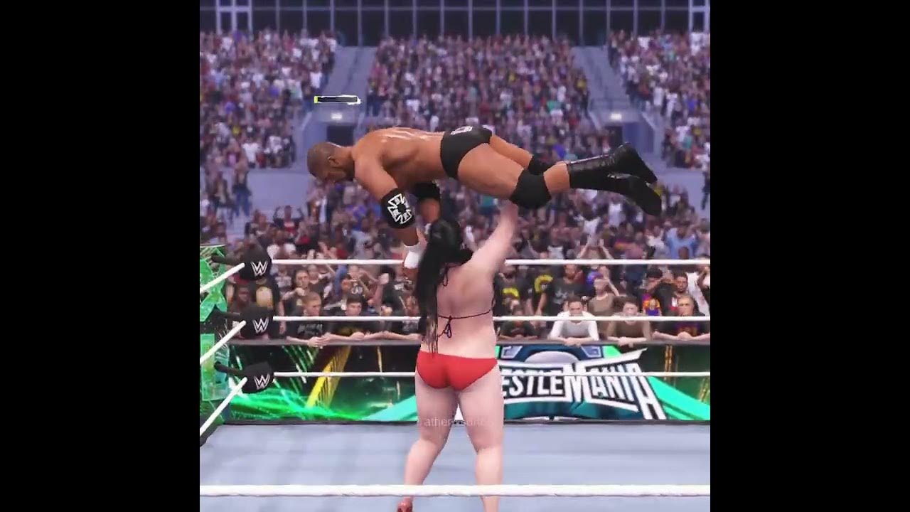 Nia Jax Smashed Triple H In WWE 2k24 - YouTube