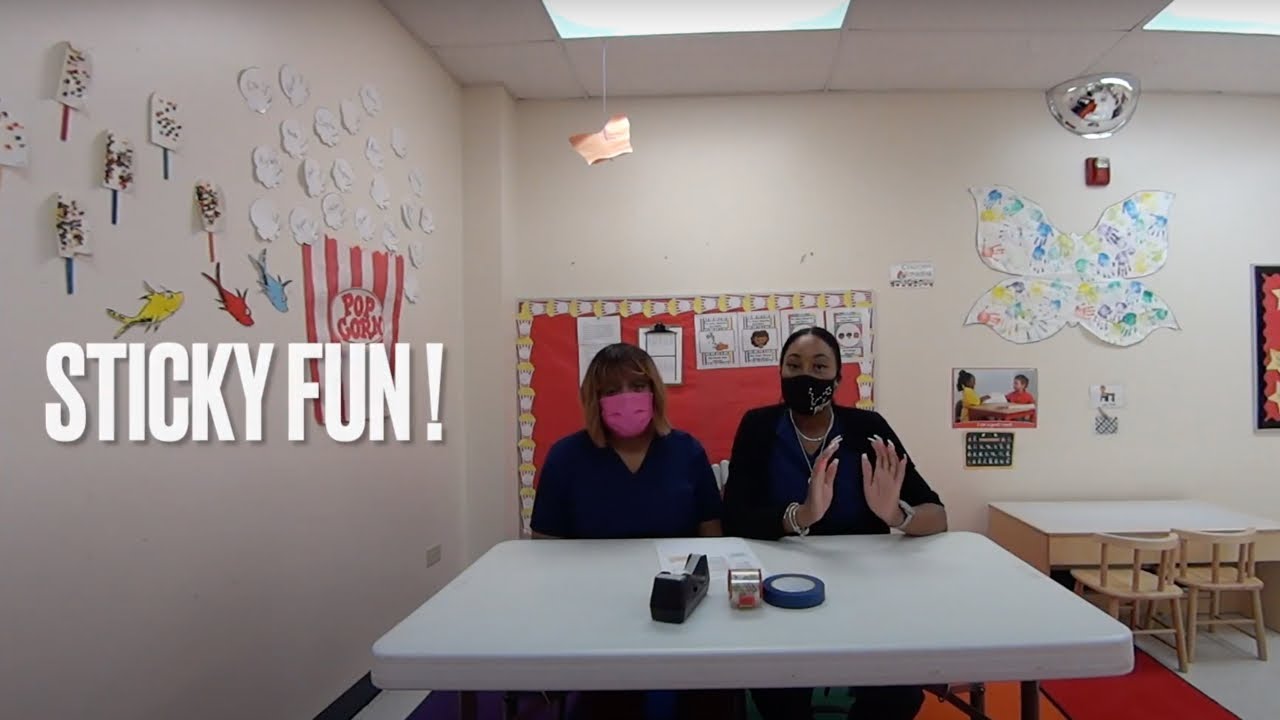 "Sticky Fun" Activity! 🤪 - First Step Childcare Center - YouTube
