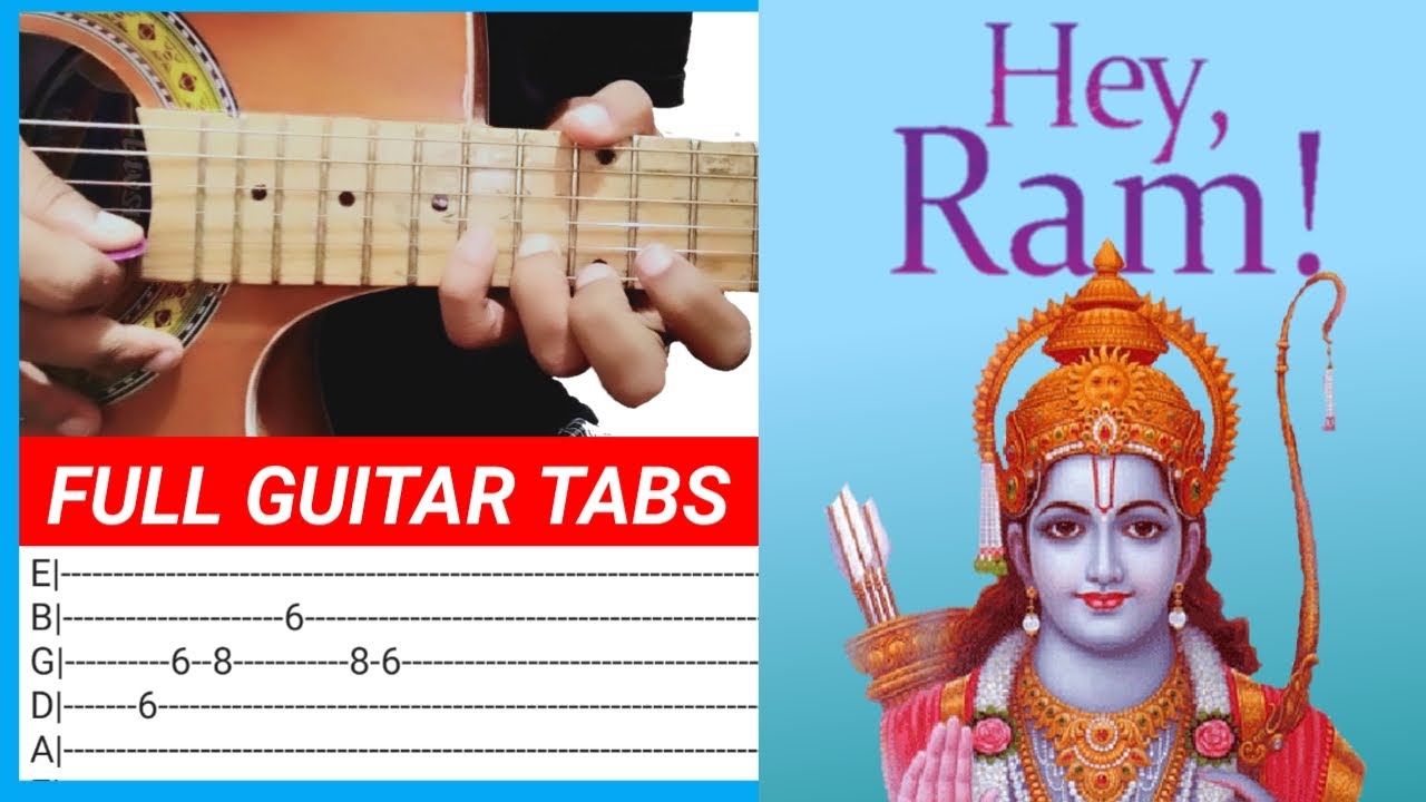 Hey Ram Hey Ram Full song guitar tabs with lesson /step by step /Jagjit ...