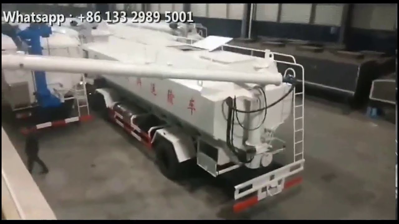 bulk feed truck Feeding and unloading video - YouTube