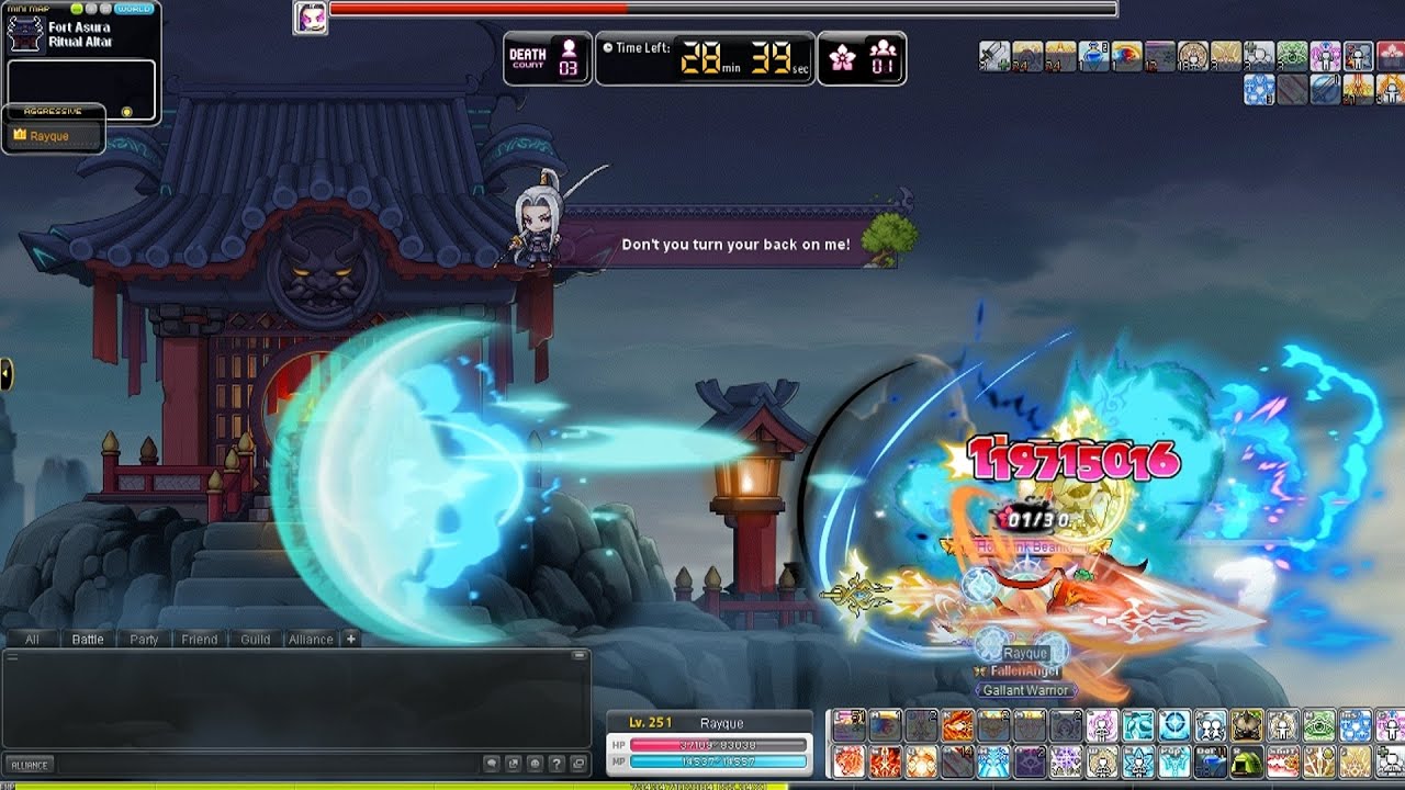 MapleStory Europe - Level 251 High-Dex Hero vs Akechi Mitsuhide [Post ...