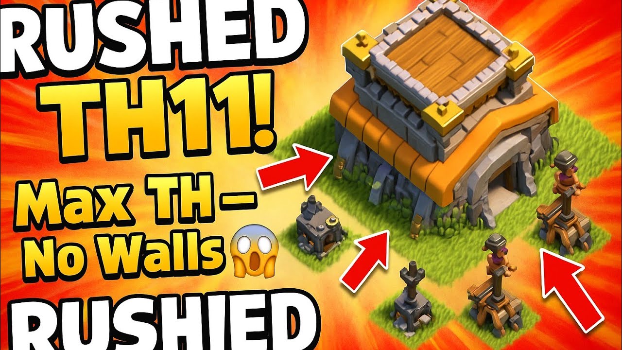 COC insane rush base th11 - YouTube