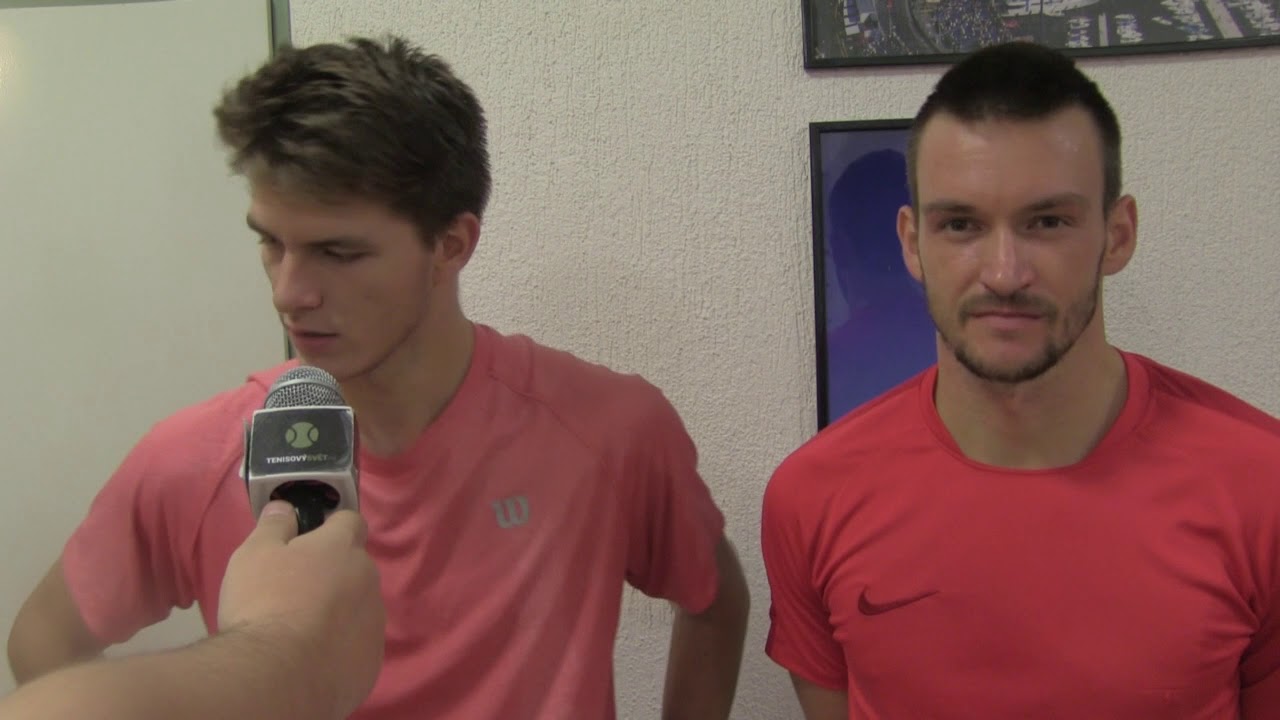Filip Duda a Michal Konečný po vítězství v 1. kole deblu MILOVICE ...